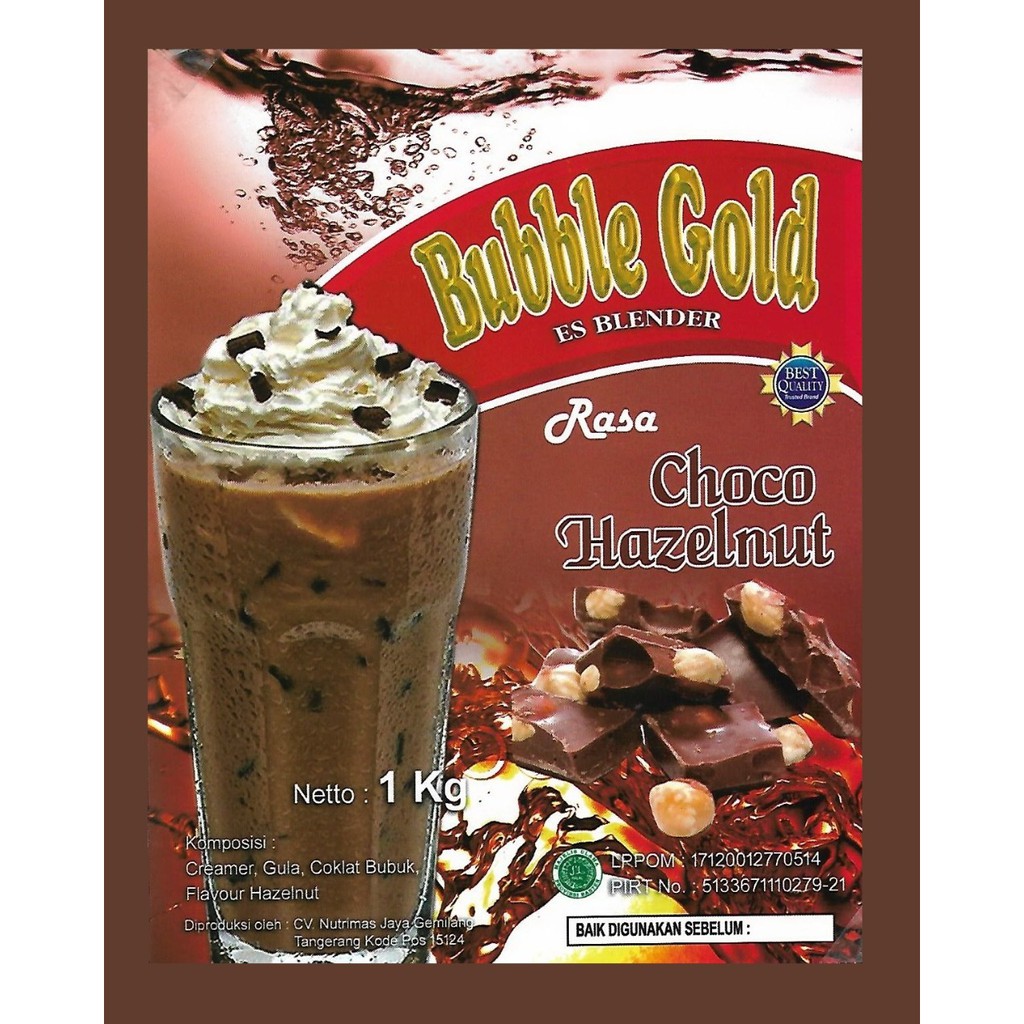 Jual KEMASAN 1KG BUBBLE GOLD CHOCO HAZELNUT | SERBUK MINUMAN RASA ...
