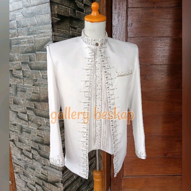 Jual Basofi pengantin akad/ beskap akad / beskap muslim | Shopee Indonesia