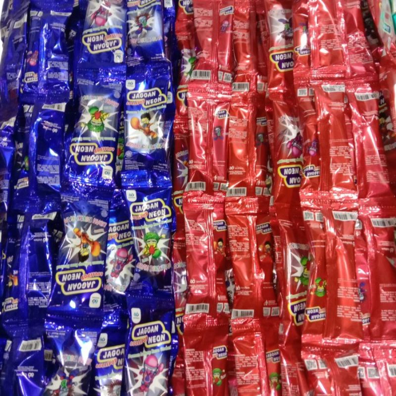 Jual Permen tusuk JAGOAN NEON renceng | Shopee Indonesia