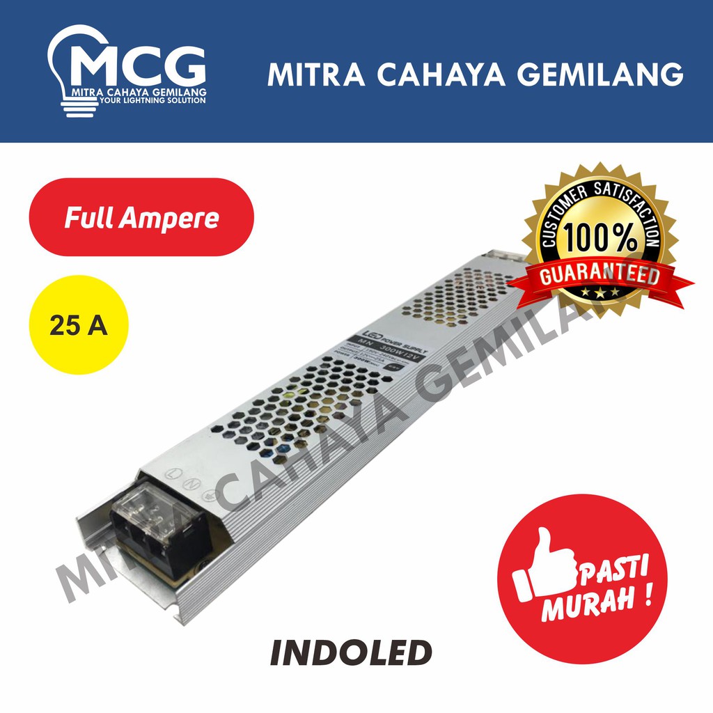 Jual Trafo Ultra Slim 25A 12V Power Supply LED 300W 25 Ampere 12 Volt | Shopee Indonesia