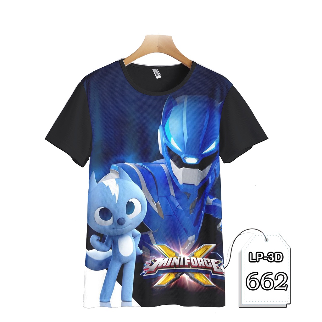 Jual Baju Volt Miniforce Anak Printing 3D Baju Anak Kartun TV Serial ...