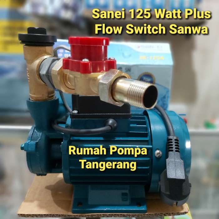 Jual POMPA AIR KECIL BANTU DORONG MERK SANEI 125 PLUS FLOW SWITCH SANWA. | Shopee Indonesia