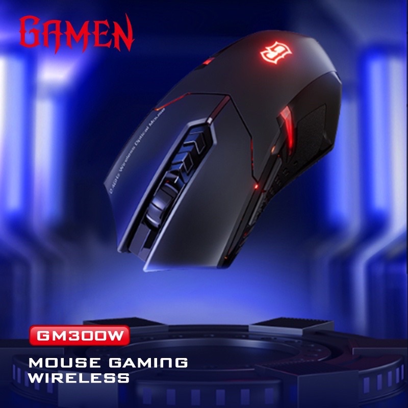 Jual GAMEN GM300W Mouse Gaming Wireless 2400 DPI Black / Mouse USB ...