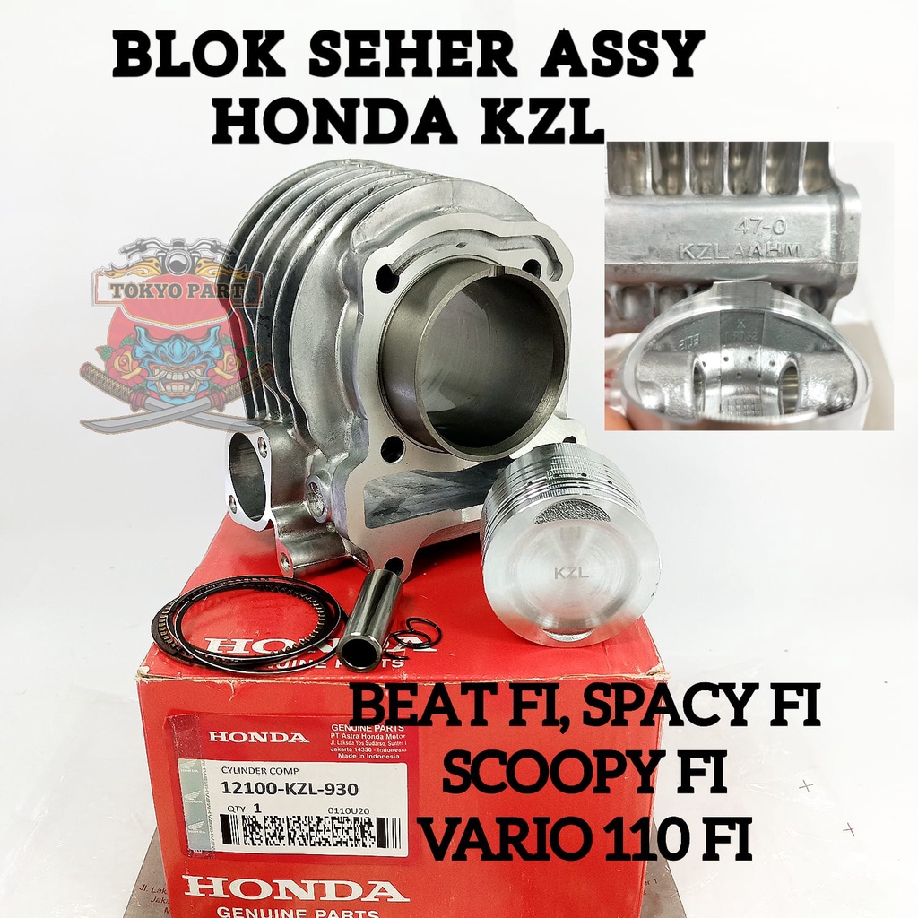 Jual BLOK SEHER ASSY HONDA KZL PISTON KIT, RING PISTON, PEN PISTON + CEKAK KUALITAS ORIGINLA ...