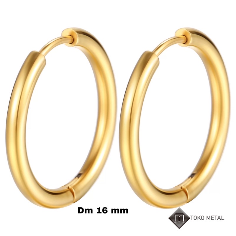 Jual Anting Hoop 100% Titanium Pria Dan Wanita 10mm, 12mm & 14mm[ Toko ...
