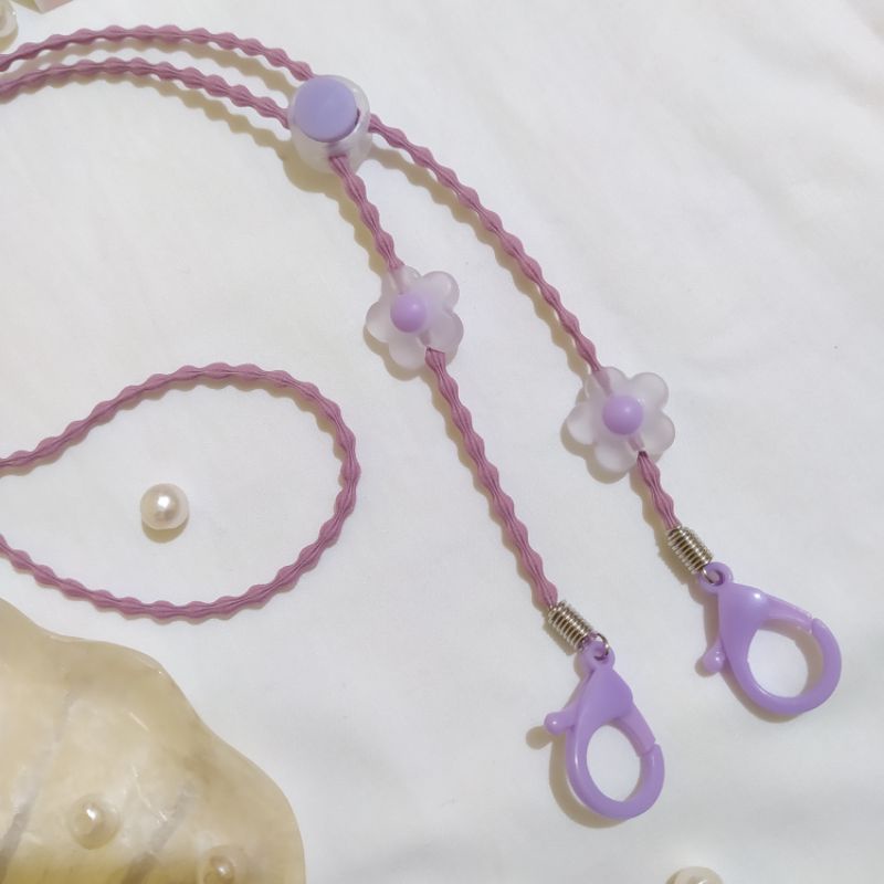 Jual BY KHYLEE STRAP MASK Flower Bunga berbagai Warna Pastel | Shopee ...