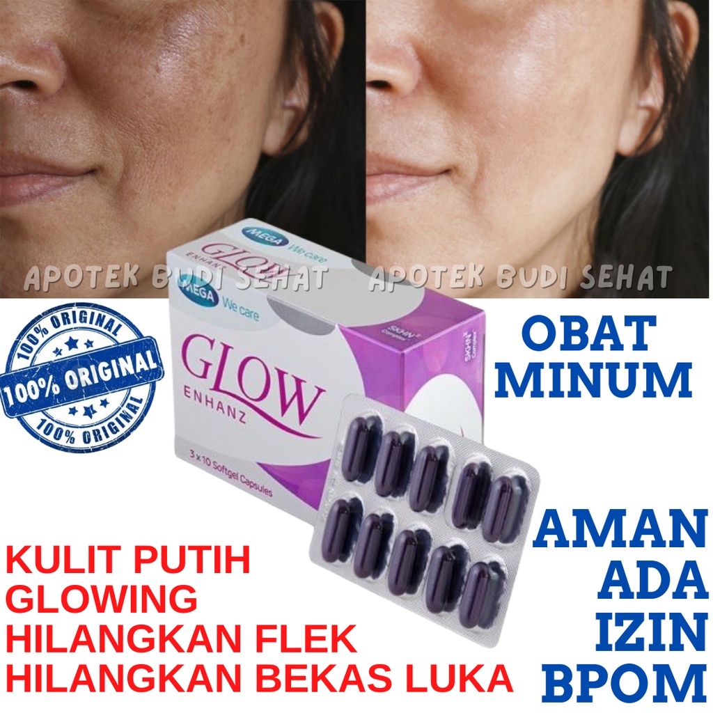 Jual Glow Enhanz Vitamin C Vitamin E Pemutih Wajah Glutathione Skin ...