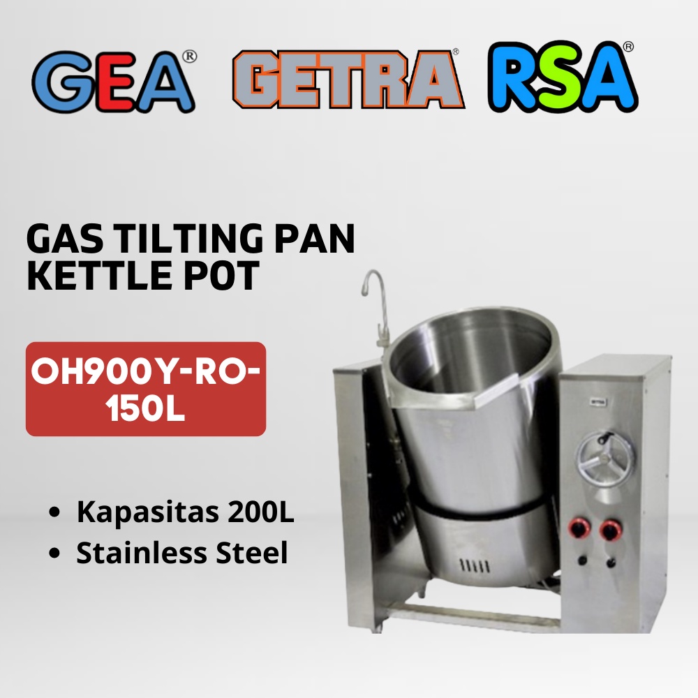 Jual GAS TILTING PAN GETRA OH900Y-RO-150L KETTLE POT SKALA BESAR 150 ...