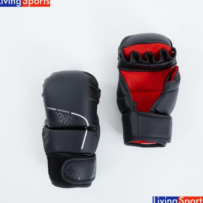 Jual Sarung Tangan Boxing Tinju MMA Grappling Gloves 500 Black | Shopee ...
