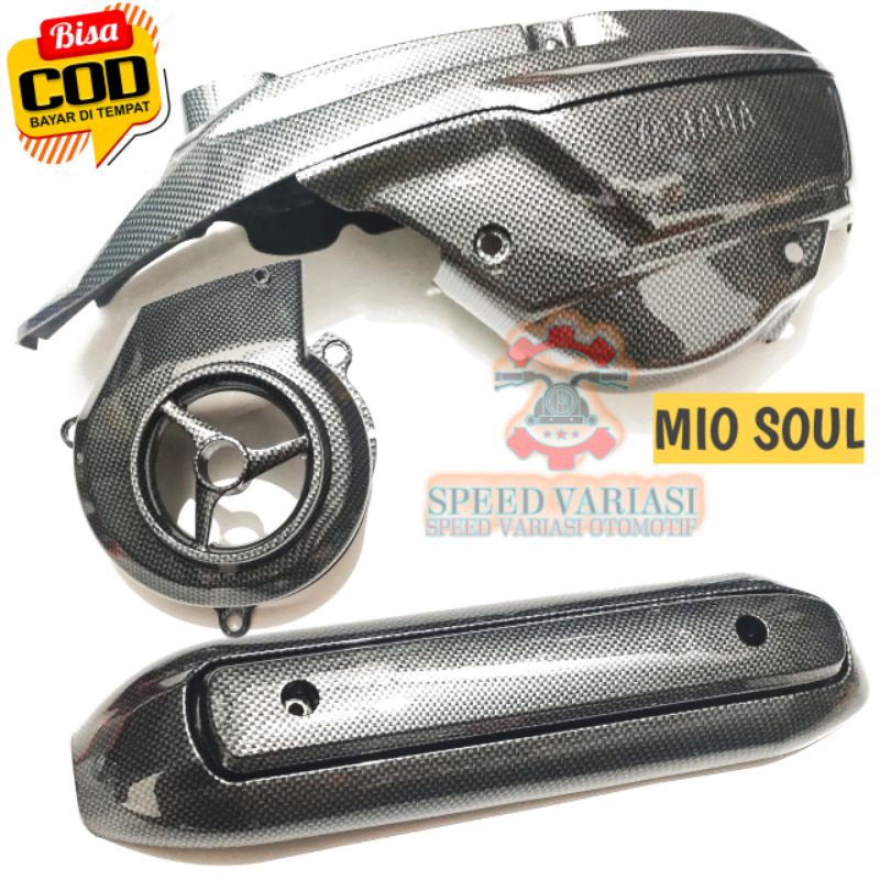 Jual 1 SET TUTUP COVER CVT KNALPOT KIPAS MIO SMILE MIO SPORTY MIO SOUL ...