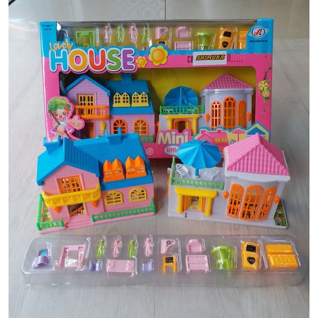 Jual MAINAN ANAK LOVELY HOUSE MINI LITTLE HOUSE RUMAH MINIMALIS NO.B16 ...