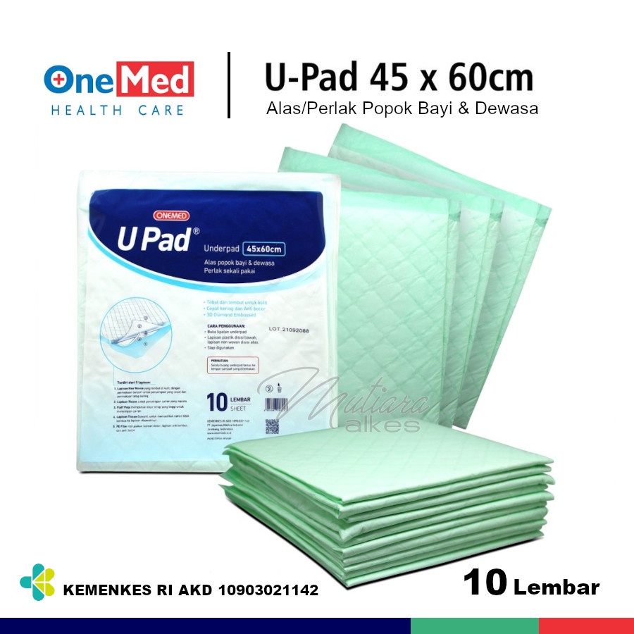 Jual (MUTIARA ALKES) UPAD Underpad Onemed Pad 45 x 60 cm - Upet Perlak ...
