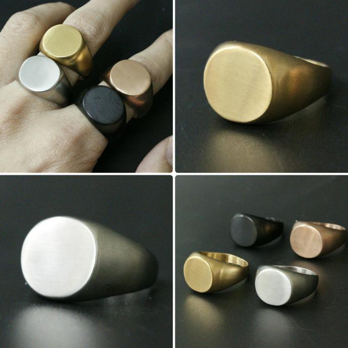 Jual Cincin Titanium Signet Ring Oval Aksesoris Pria Dan Wanita ...