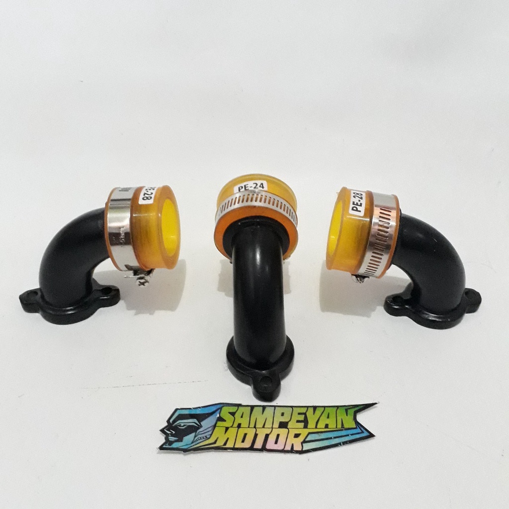 Jual Intake Manifold Manipol Bebek Teflon PE 24 26 28 Model SND Hitam | Shopee Indonesia