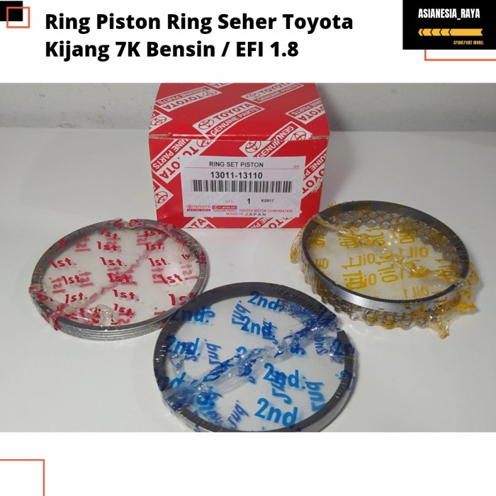Jual Ring Piston Ring Seher Toyota Kijang 7K Bensin / Efi 1.8 #Original | Shopee Indonesia