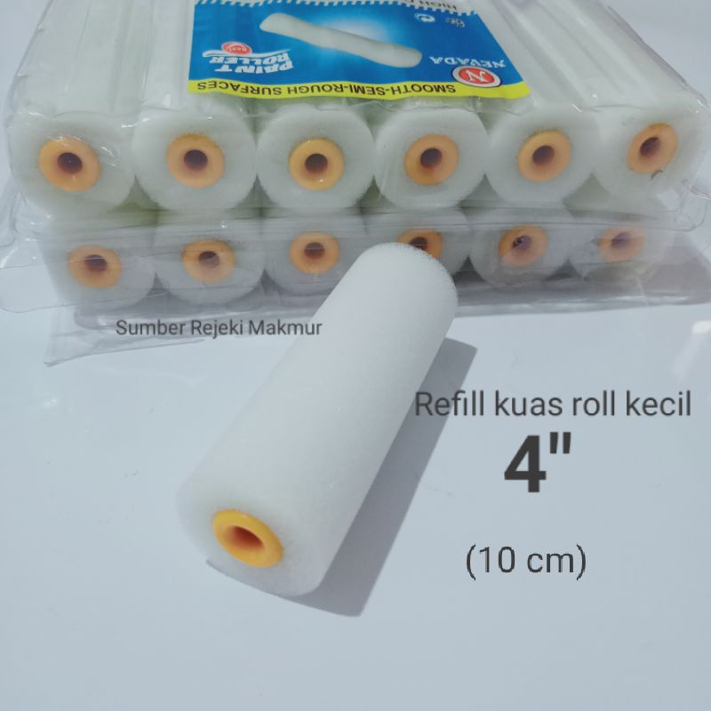 Jual Refill kuas roll kapal busa kecil 4" | refil isi ulang Rolan kapal ...