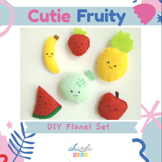 Jual DIY Flanel Buah Buahan - Cutie Fruity Full Craft | Shopee Indonesia