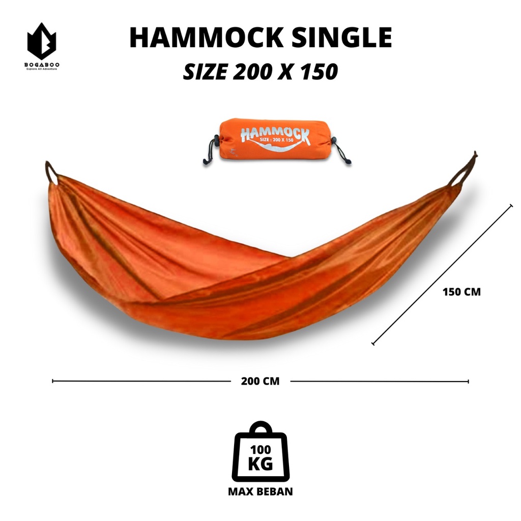 Jual Hammock 200 x 150 cm dapet webing - ayunan gantung - hammock ...