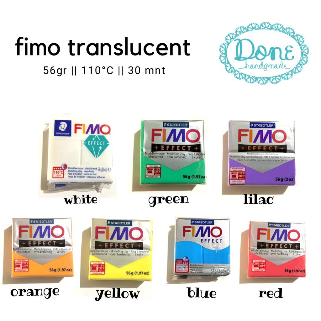 Jual Fimo effect translucent polymer clay modelling clay | Shopee Indonesia