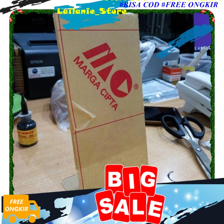 Jual Tent Card Akrilik A4 2 Sisi Tempat Menu Meja Cafe Restoran Ukuran ...