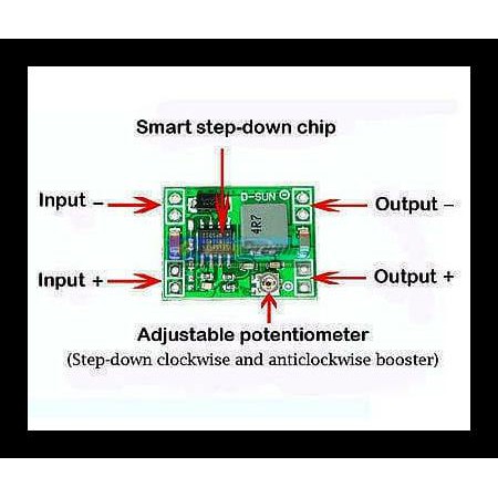 Jual Mini Lm2596 Adjustable Dc-Dc Step Down Module In: 4.5-28V Out: 0.8 ...