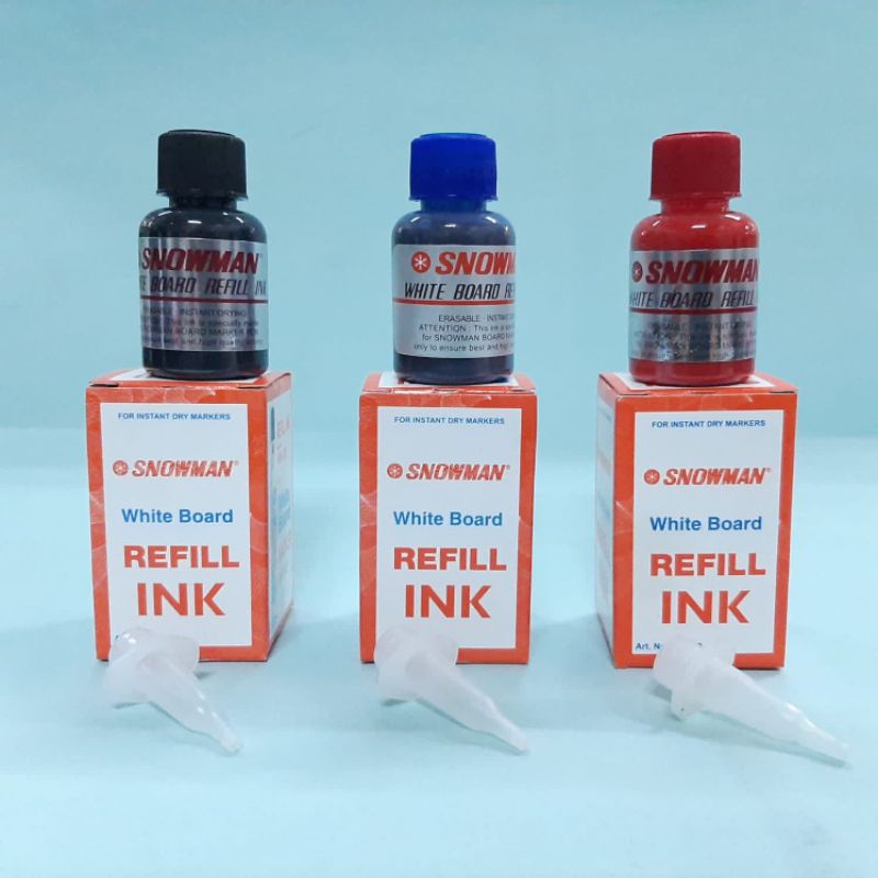 Jual tinta spidol refill whiteboard bg-12 hitam.merah.biru/snowman ...