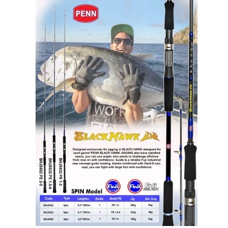 Jual joran PENN black Hawk S632 pe 1-3 | Shopee Indonesia