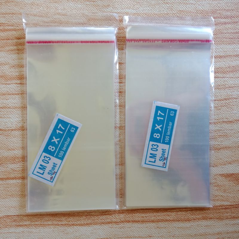 Jual PLASTIK ONE SHEET / LEMBARAN UKURAN 8X17 9x18 CM | PLASTIK KUE 1 ...