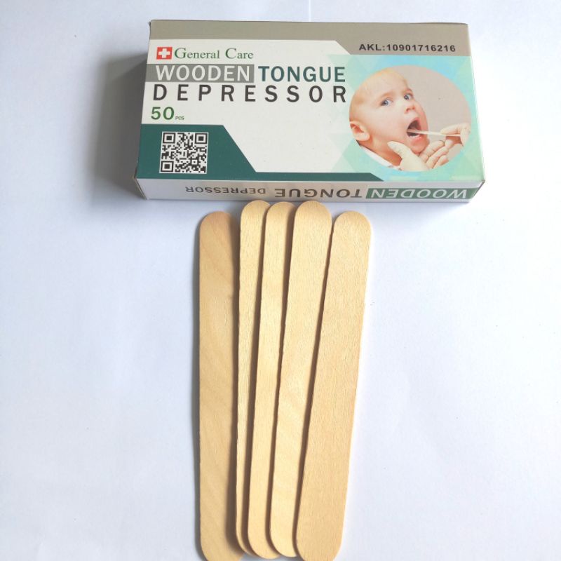 Jual Tong Spatel Kayu Wooden Tongue Depressor Spatula Lidah Tongue Tong ...