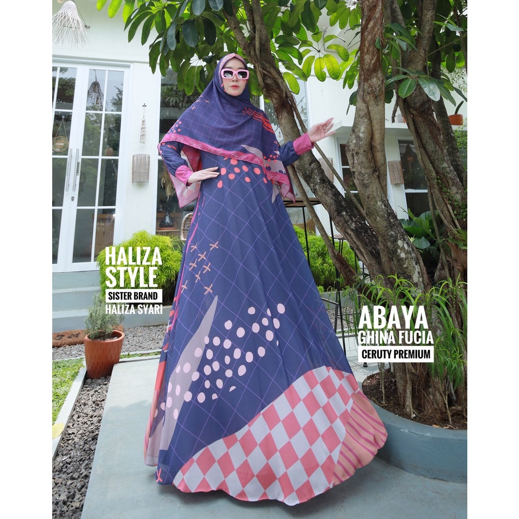 Jual Abaya GHINA FUSIA by Haliza syari / Abaya Haliza Style Ghina FUSIA ...