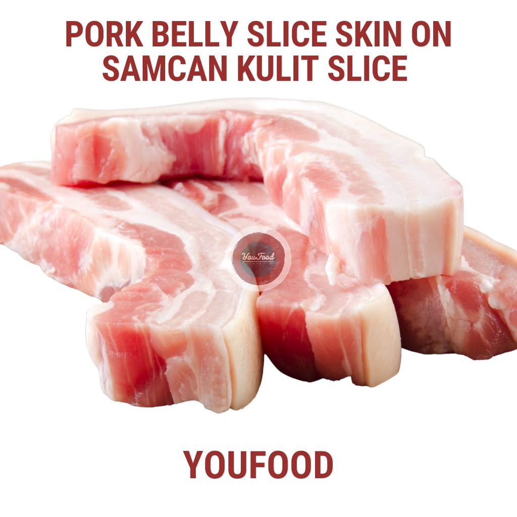 Jual Daging Babi Samcan Kulit Slice - Pork Belly Slice Skin On 500g ...