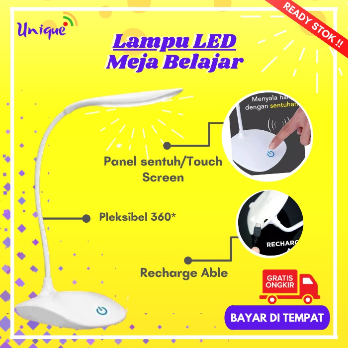 Jual Lampu Belajar LED Rechargeable Putih | Shopee Indonesia