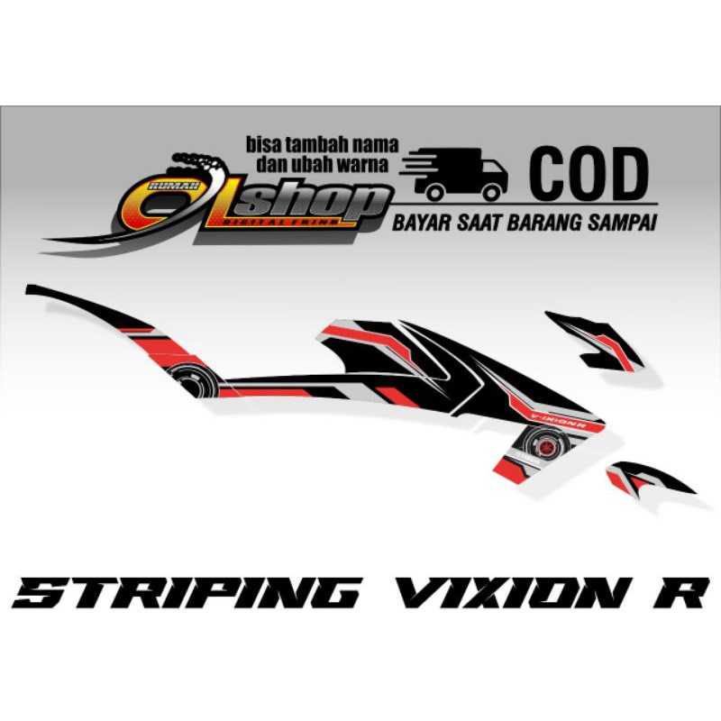 Jual Striping motor Vixion R terbaru motif grafis warna pilihan variasi ...