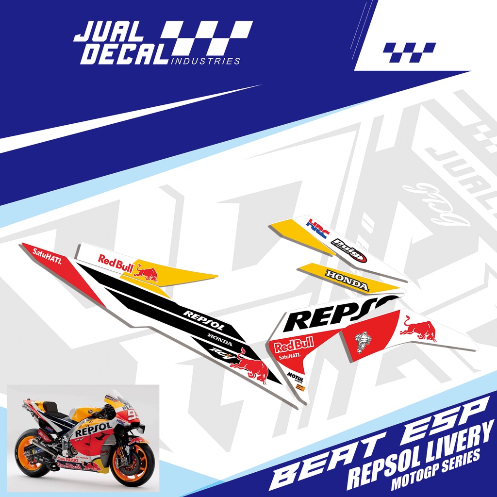 Jual Striping Beat Variasi ESP/ISS/ECO 2016-2019 REPSOL Livery ...