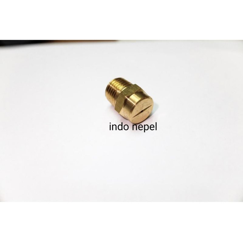 Jual nozzle flat spray jet 1/4 ve kuningan brass vee steam cuci ac motor mobil | Shopee Indonesia