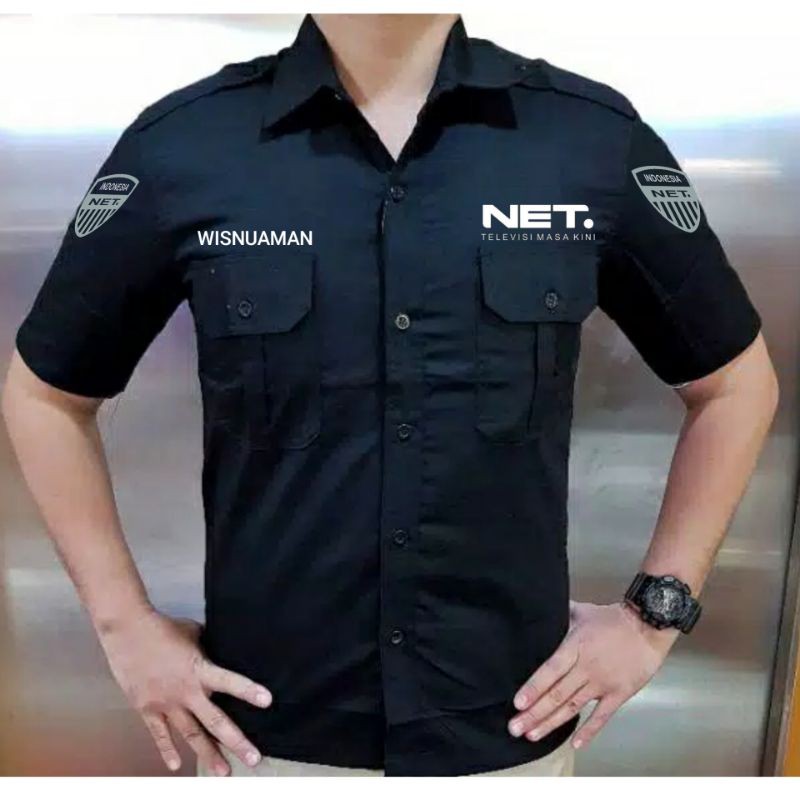 Jual KEMEJA PDL PENDEK CUSTOM BORDIR Satuan NAMA/LOGO/INISIAL TERBARU ...