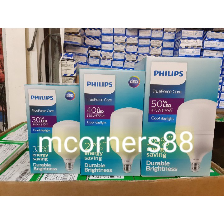 Jual PHILIPS Lampu LED True Force E27 30Watt / 40Watt / 50Watt (6500K ...