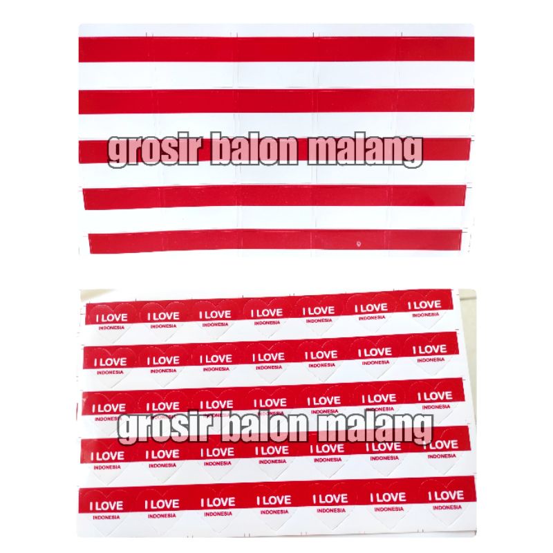 Jual stiker sticker pipi merah putih dirgahayu RI kemerdekaan agustusan ...