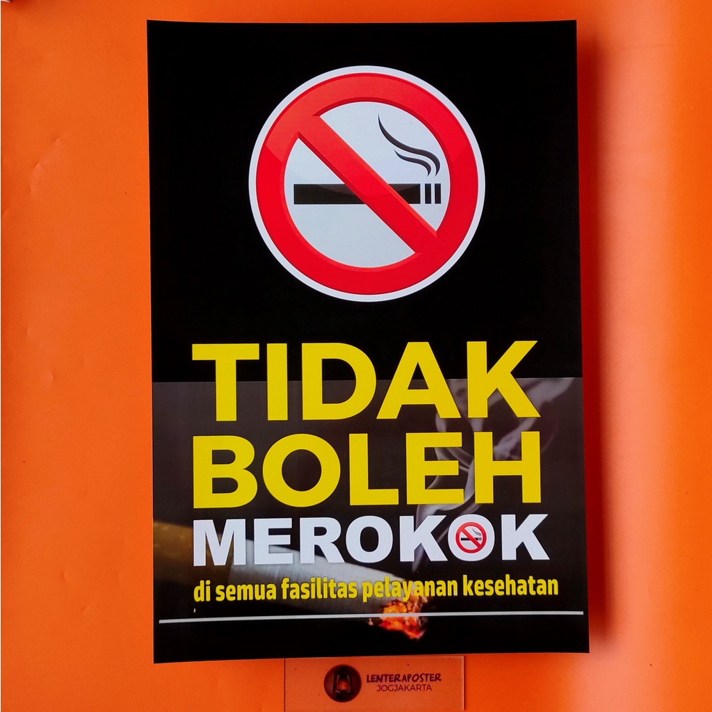 Jual Poster Larangan Merokok - Tidak Boleh Merokok. Sudah di Laminasi ...