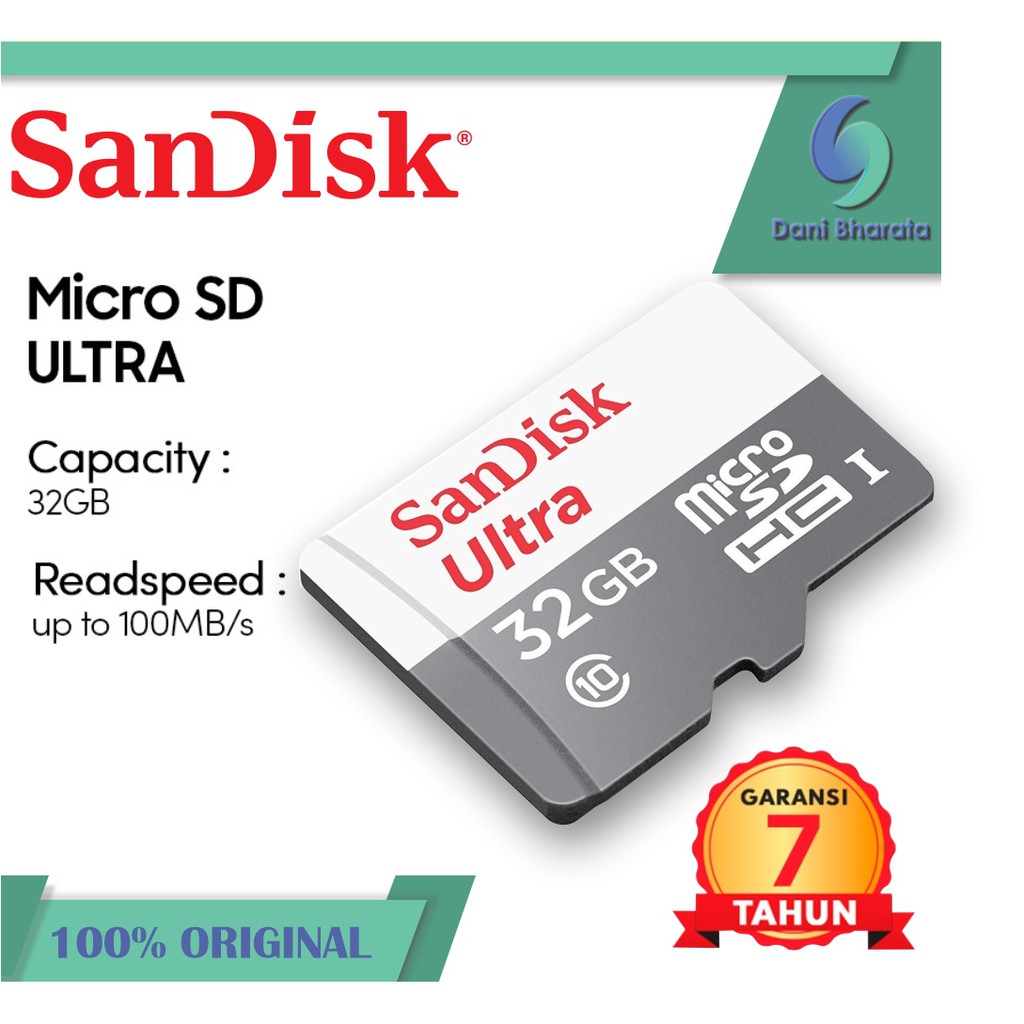 Jual Memory Card MicroSD MIcro SD Sandisk Ultra Class 10 up to 100Mbps ...