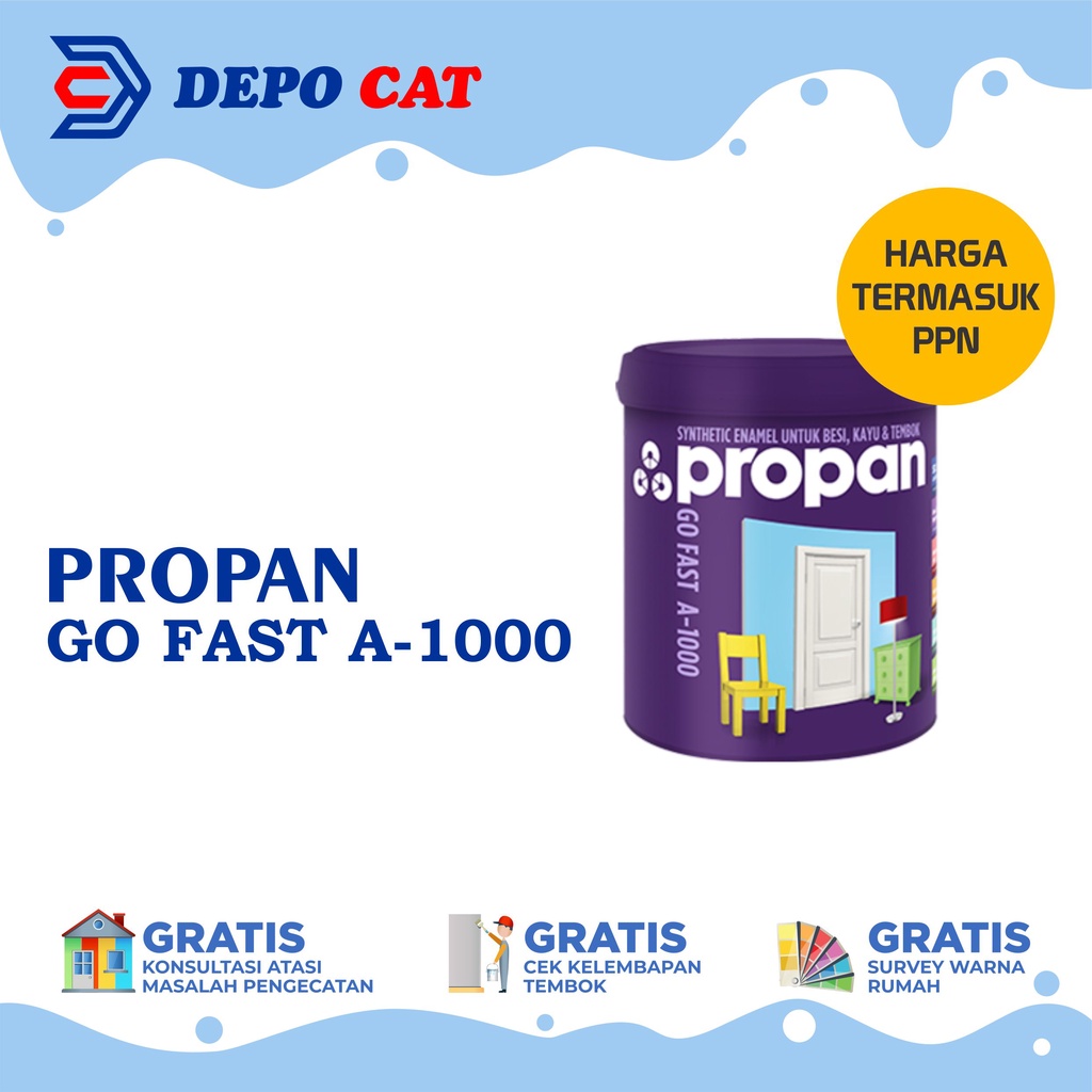 Jual PROPAN GO-FAST A-1000 SUPER WHITE DOFF | CAT SERBAGUNA UNTUK KAYU ...