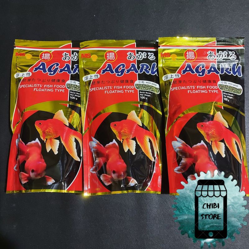 Jual PELET AGARU FLOATING TYPE 100GR / MAKANAN IKAN HIAS AGARU | Shopee ...