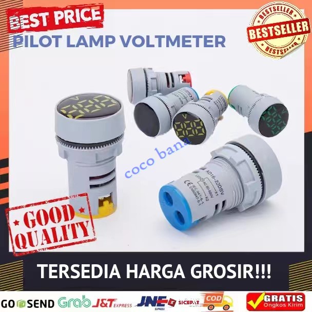 Jual Pilot Lamp Digital Voltmeter Diameter 22mm AD16-22DSV | Shopee ...