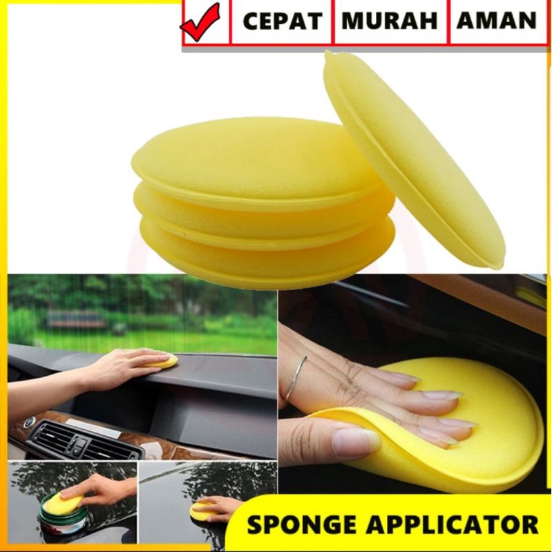 Jual BUSA POLES APPLIKATOR WAX/ BUSA POLES MOBIL KUNING BULAT PER PCS ...