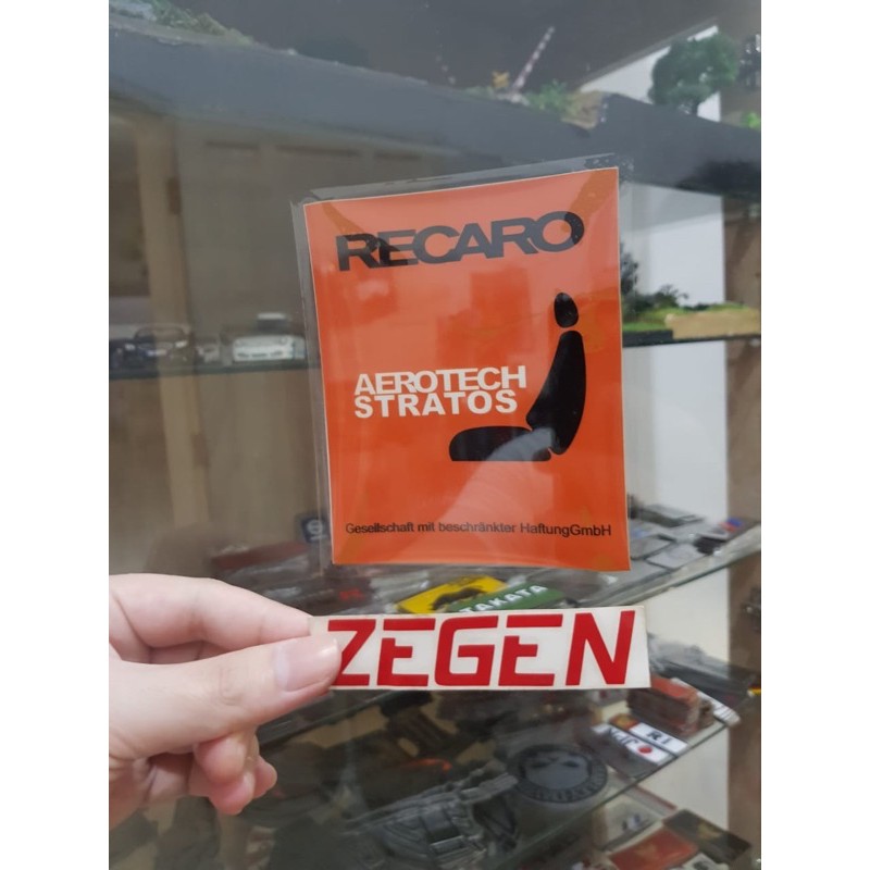 Jual Stiker sticker Jok recaro seat orange tempel dalam balik kaca ...