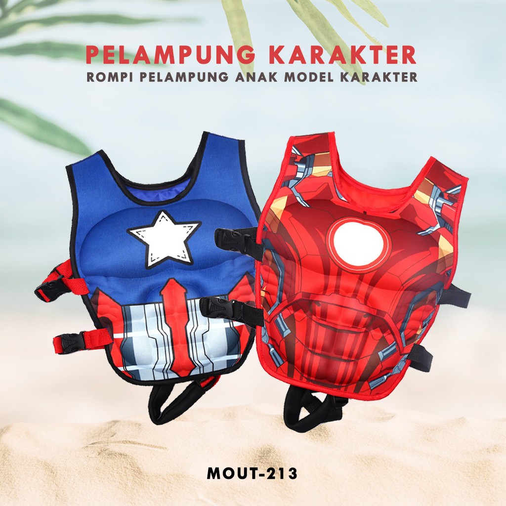 Jual Pelampung karakter anak / Rompi Pelampung Anak Model Karakter MOUT ...