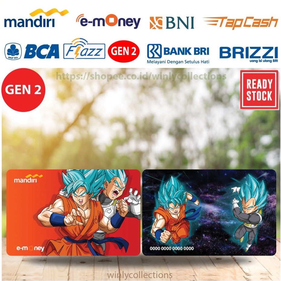 Jual EMONEY E TOLL ANIME GOKU DRAGON BALL MANDIRI FLAZZ BCA GEN 2 BNI ...