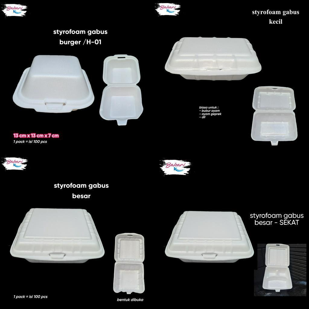 Jual Styrofoam Gabus Lunch Box Bubur Ayam Geprek Bakar Goreng Penyet ...