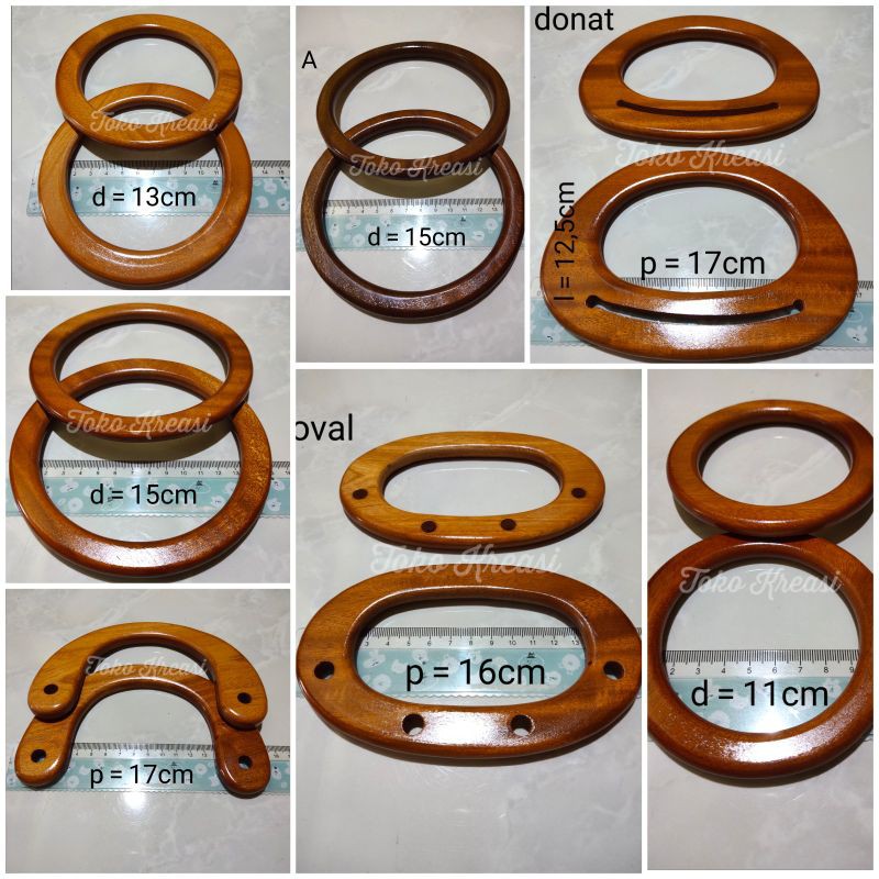 Jual Gagang tas kayu / Handle tas / Jinjingan / Tangkai tas kayu ...