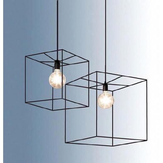 Jual Kap Lampu Kubus Besi Siku Industrial Home | Shopee Indonesia